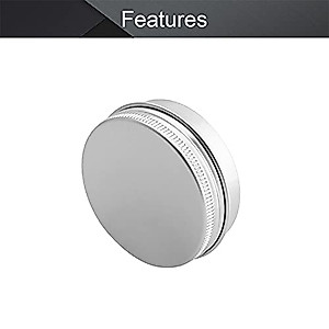 Othmro 5Pcs 1oz Metal Round Tins Aluminum Tin Cans Jar Refillable Containers 30ml Tin Cans Tin Bottles Containers with Screw Lid for Salve Spices Lip Balm Tea Candies Silver 52×20mm
