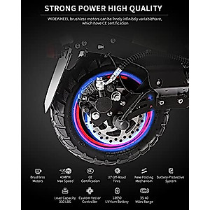 WIDEWHEEL W6 Off-Road Electric Scooter Adults, 2000W Double Motors, Up to 40 MPH & 40 Miles, Folding Commuter Scooter Electric for Adults, 10" Off-Road Tires Sport Scooters (Without seat)