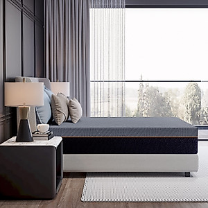 MLILY EGO Copper Queen Memory Foam Mattress 12 Inch, Copper Gel Infused Mattress Bed in A Box CertiPUR-US Certified Made in USA, Medium Plush, 60”x80”x12”, Darkgray