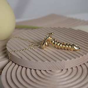 MEYFAR Funny Erectable Pendant,Creative Jewelry for Halloween Party,Creative Male Organ Modeling Necklace,Funny Jewelry for Men Women, Cool Jewelry Gift for Men Boys (Golden)