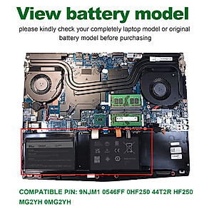 Fancy Buying 9NJM1 44T2R MG2YH Laptop Battery for Dell Alienware 15 R3 R4 17 R4 R5 Series P31E P69F P31E001 P31E002 P69F001 P69F002 HF25D 01D82 546FF 0546FF HF250 0HF250 0MG2YH