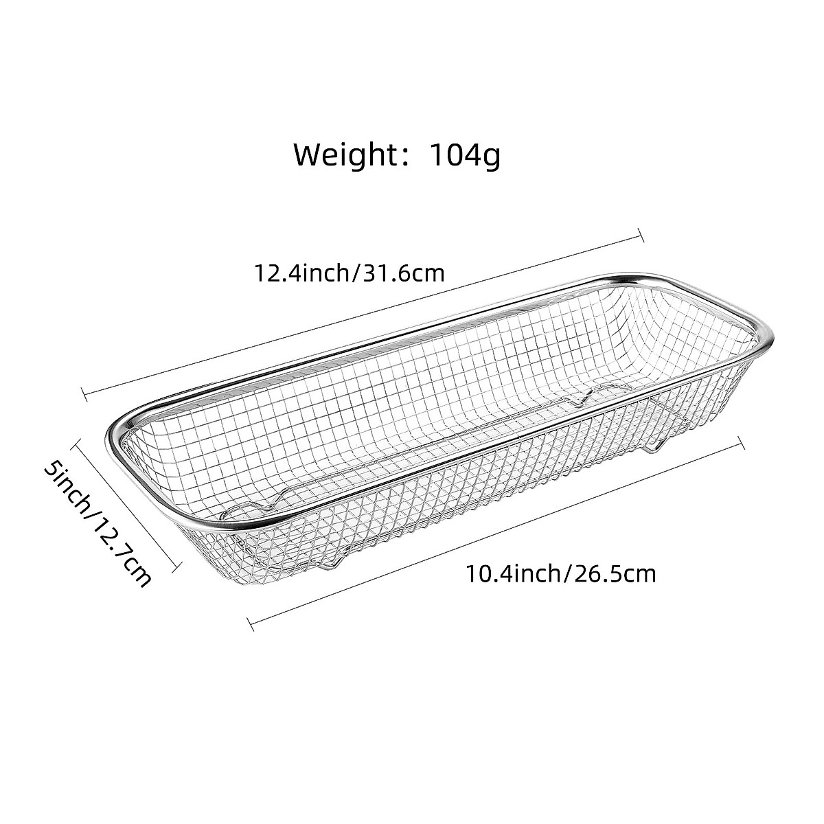Yoku Made 2Pack Stainless Steel Tumbler Cup Lid Organizer Inside Cabinet, Mason Jar Lid Organizer, Rectangular Basket for Storage and Organization for Silverware, Chopsticks, straws and Utensils