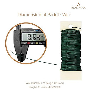 BEADNOVA Floral Wire 38 Yards Paddle Wire 22 Gauge Florist Wire Wreath Wire for Wreath Making Craft Floral Flower Arrangements Garland