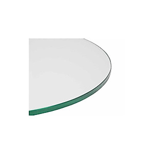 Milan 48" Round Tempered Glass Top, 3/8" Thick with Flat Edge