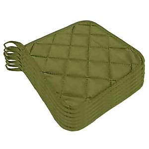 Lobyn Value Pack Pot Holders and Oven Mitts Sets, Kitchen Mitts and Pot Holders Sets, Kitchen Mittens and Pot Holder Set, Potholder Set, Mittens Kitchen Sage Design