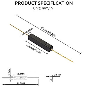 DIYhz Reed Switch GPS-14A 14mm Plastic Anti-Interference Normally Open Magnetic Control Switch 10PCS