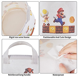 Super Basket,Nursery Bedroom Decor,Baby Laundry Large Hamper Foldable With Waterproof Pe Coating,Brothers Dirty Clothes Basket for Kids,Boys and Girls Birthday Gifts,Bathroom Set,Toy Bin (white)