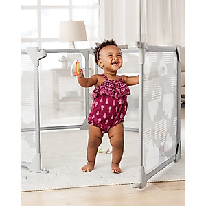 Skip Hop Expandable Baby Gate, Playview Enclosure, Silver Lining Cloud