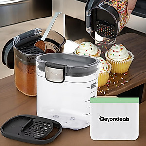 Beyondeals ProKeeper+ 0.14kg Progressive Prepworks Containers, Bundle Reusable Food Storage Bag, Stackable Kitchen Organizer, Airtight Seal, BPA-Free, [Pack of 2]