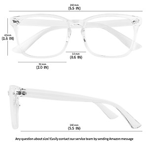 Amazon Essentials Unisex Blue Light & UV400-Blocking Glasses for Computer or Gaming, Black & Clear