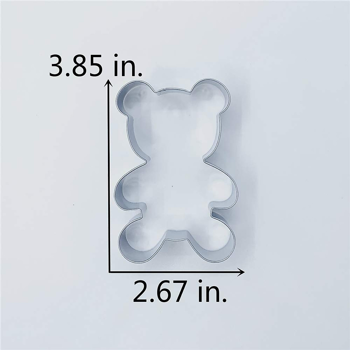 LILIAO Teddy Bear Cookie Cutter for Baby Shower - 2.7 x 3.9 inches - Stainless Steel