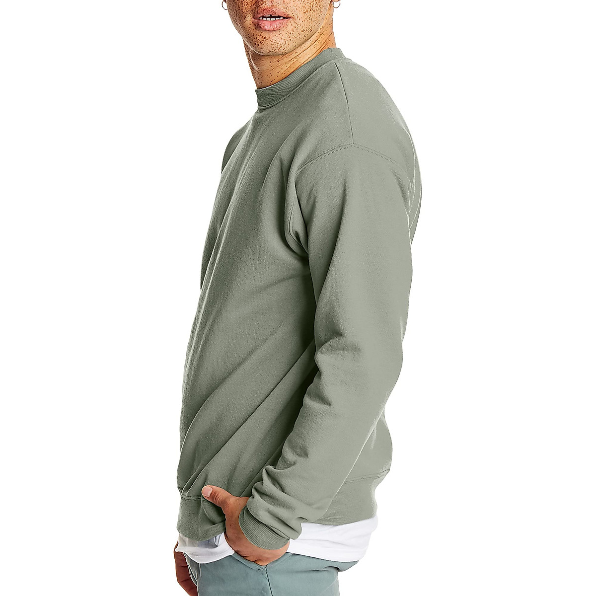Hanes mens Ecosmart Sweatshirt, Stonewashed Green, XX-Large US