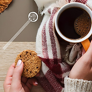 Tofficu 6pcs Clear Glass Spoon Crystal Clear Petite Teaspoons Glass Espresso or Tea Stirrers Heat- Resistant for Dessert Sampling or Appetizers Honey