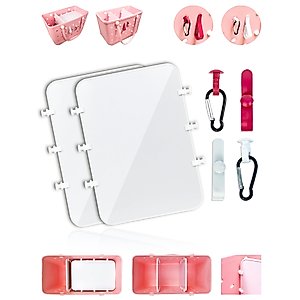 AmberObject 2-Pack Divider Tray for Bogg Bag Accessories - Durable and Portable Bogg Bag Divider with Bonus Hooks, Ideal for Organizing Your Beach Bag