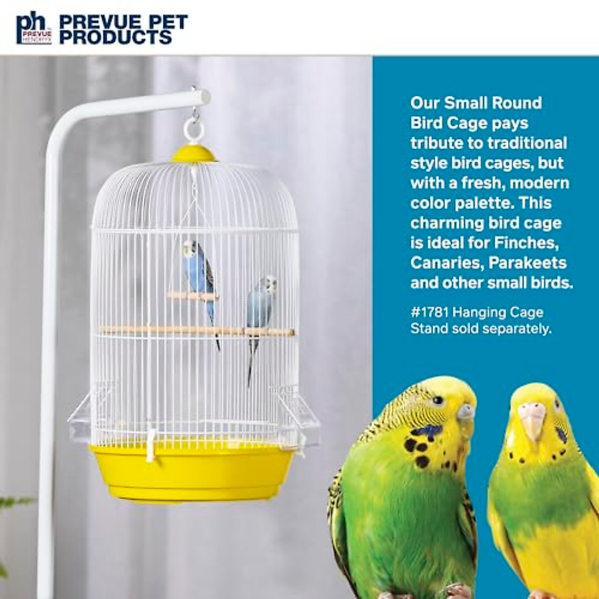 Prevue Hendryx SP31999Y Classic Round Bird Cage, Yellow