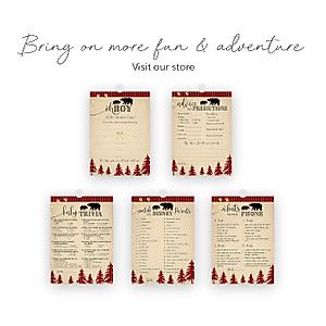 LUMBERJACK Baby Shower Games — WHAT'S ON YOUR PHONE Baby Shower Game — Pack of 25 — Country Buffalo Plaid Rustic BOY Baby Shower Games, Country Baby Shower Decoration, Baby Shower Games, SKU G805-PHN