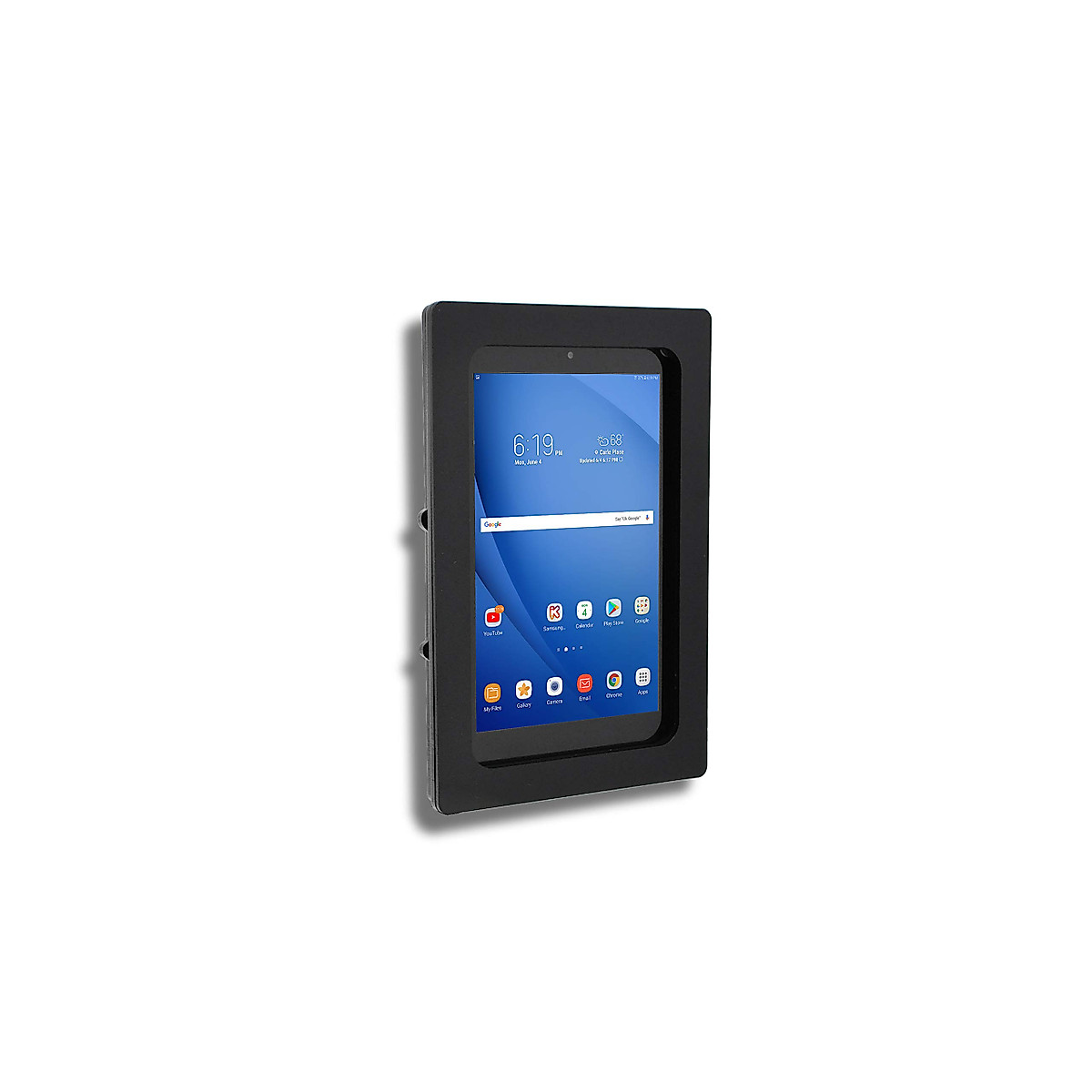 TABcare Anti-Theft Acrylic VESA Enclosure for Galaxy TAB A7 Lite 8.7" SM-T220 Tablet with Free Wall Mount Kit & 90-Degree Angle USB C Cable (TAB A7 Lite, Black)