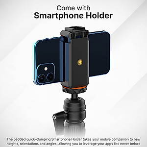 JUSMO Camera Desk Mount Stand w Ballhead, 16-34inch Adjustable Table Aluminum Light Stand w 1/4" Screw Tip, Desktop C-Clamp Mount Stand for DSLR Camera/Ring Light/Video Light/Webcam (LS10)