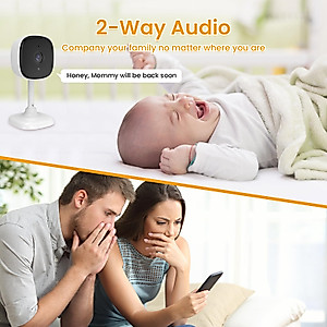 AMOROM Indoor Camera for Home Security, 3MP Pet Cameras with Night Vision, Motion Detection, Privacy Mode, 2-Way Audio, Compatible with Alexa/Google Assistant, 2.4GHz WiFi, 1 Pack