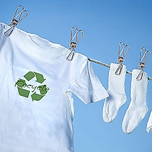 Pealeep 52 Pack Clothes pins,2 Inch Multi-Purpose Stainless Steel Durable Clothes Pegs, Metal Wire Utility Clips for Home, Kitchen, Office, Outdoor, Travel