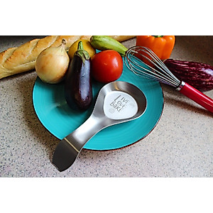 Spoon Rest Kitchen Utensil Holder – Tools For Stove Top And Pot, Stainless Steel With Two Unique Designs Perfect As Gift For Moms And For People That Love Cooking Gadgets