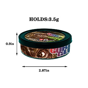 Self-Seal Cali Tin Can, Pressitin Cans with Ring Lid and Label, Side Stickers, Tin Tuna Can - No Tools Needed - 100ml/3.5g (20 Sets)