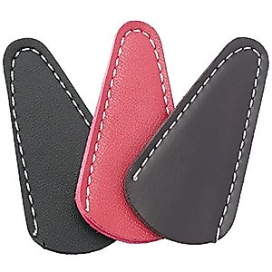 Ruiwaer 3pcs Leather Scissors Cover Protector Sewing Scissor Sheath for Embroidery Sewing Quilting Crafts (Black, Wine Red, Coffee)
