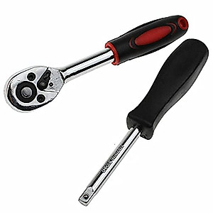 JTSQ US 46X Metric Socket Set 1/4" Wrench Torx Ratchet Driver Screwdriver Bit Tool Tool box Tool set Tool kit Multi tool Tool organizer Tool box organizer Hand tools Tool storage Home improvemen