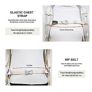 MOUNTAINTOP 40L Hiking Backpack for Women Outdoor Backpack with Rain Cover for Camping,Cycling and Traveling