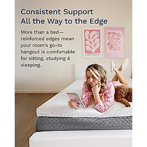 ViscoSoft 4 Inch Memory Foam Mattress Topper Twin XL - Select High Density Extra Long Ventilated Mattress Pad - Removable Bamboo-Rayon Cover