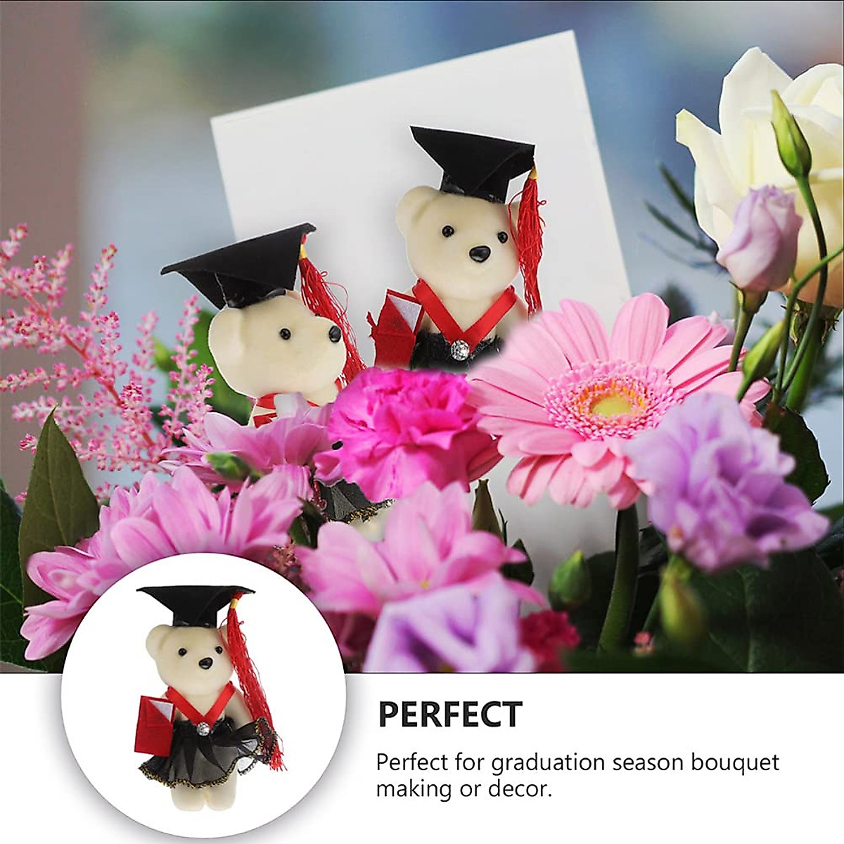 TOYANDONA 10pcs Mini Graduation Bears, 4. 7 inch Plush Graduation Bear Stuffed Animal for Graduation Gift
