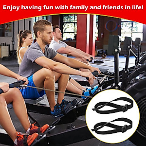 Rowing Machine Feet Straps for Concept 2 Rower - Foot Strap Replacement, Compatible with Models D & E - 2 Pack