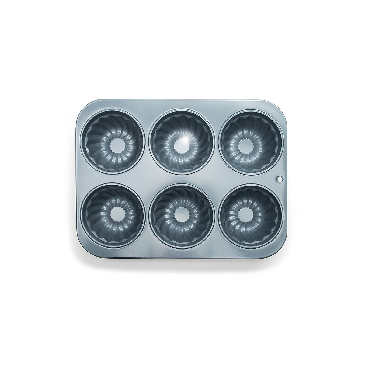 Fox Run Fluted Muffin Pan, 14 x 10.5 x 2 inches, Metallic