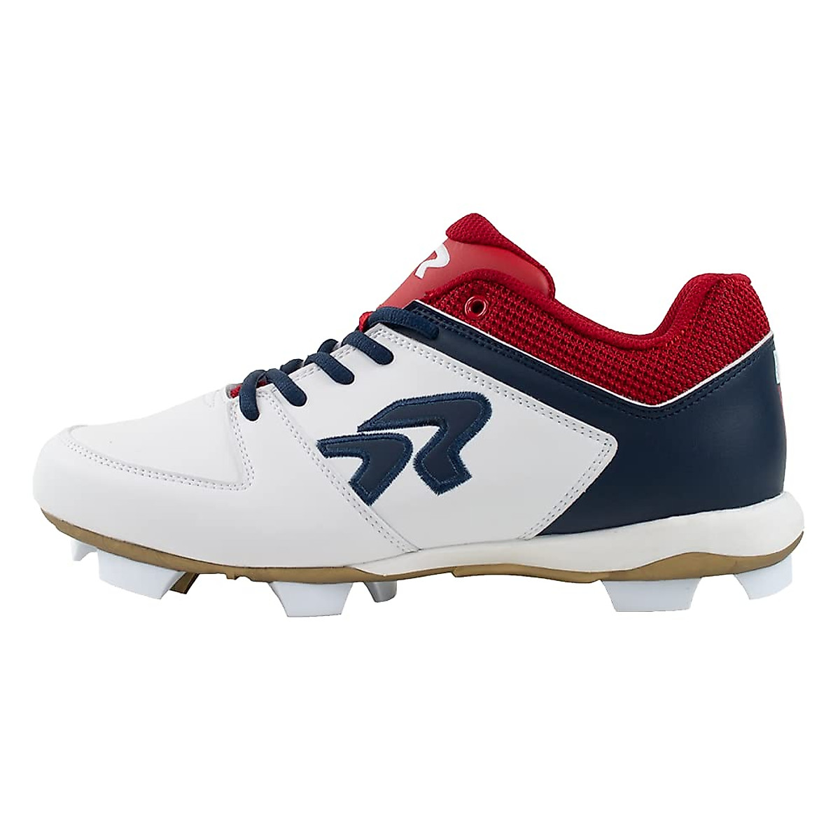 Ringor American Spirit Softball Cleats for Women | Lightweight, Durable, and Superior Traction | Designed for Female Athletes | Size 6.5 | Charcoal & White