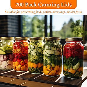YAYODS 200 Pcs Canning Lids Regular Mouth, 2.75inch/70mm Mason Jar Lids with Leak Proof Seal Split, Canning Flats for Regular Mouth Ball, Kerr Mason Jars