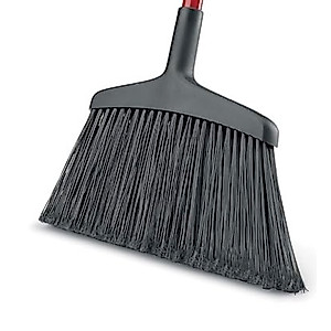 Commercial Wide Commercial Angle Broom, 55" Length, 15" Width, Black/Red (6)
