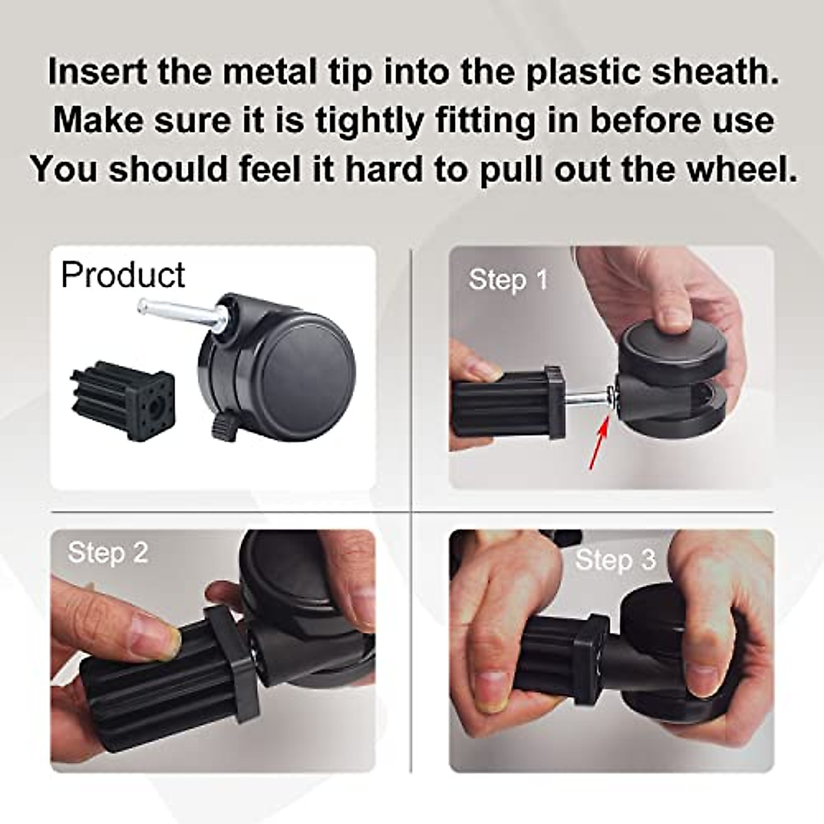 Caster Wheel Gas Grill Compatible with Weber 6414 Grill Wheels, for Weber Genesis Grill Wheel Caster Replacement Genesis 1000-500 Series, Performer (2004 and Earlier), Includes Caster Insert (2 Pack)