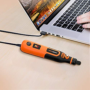 Enertwist 4V Max Cordless Rotary Tool Kit, 3-Speed Lithium-ion Battery Powered Mini Drill with 35-Pieces Accessories, USB Charging Cable, Collet Size 3/32" - Perfect for Small Light Jobs, ET-RT-4