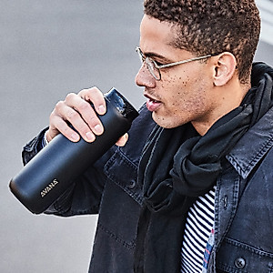 Avana Beckridge Stainless Steel Double Wall Insulated Water Bottle, 32-Ounce, Onyx