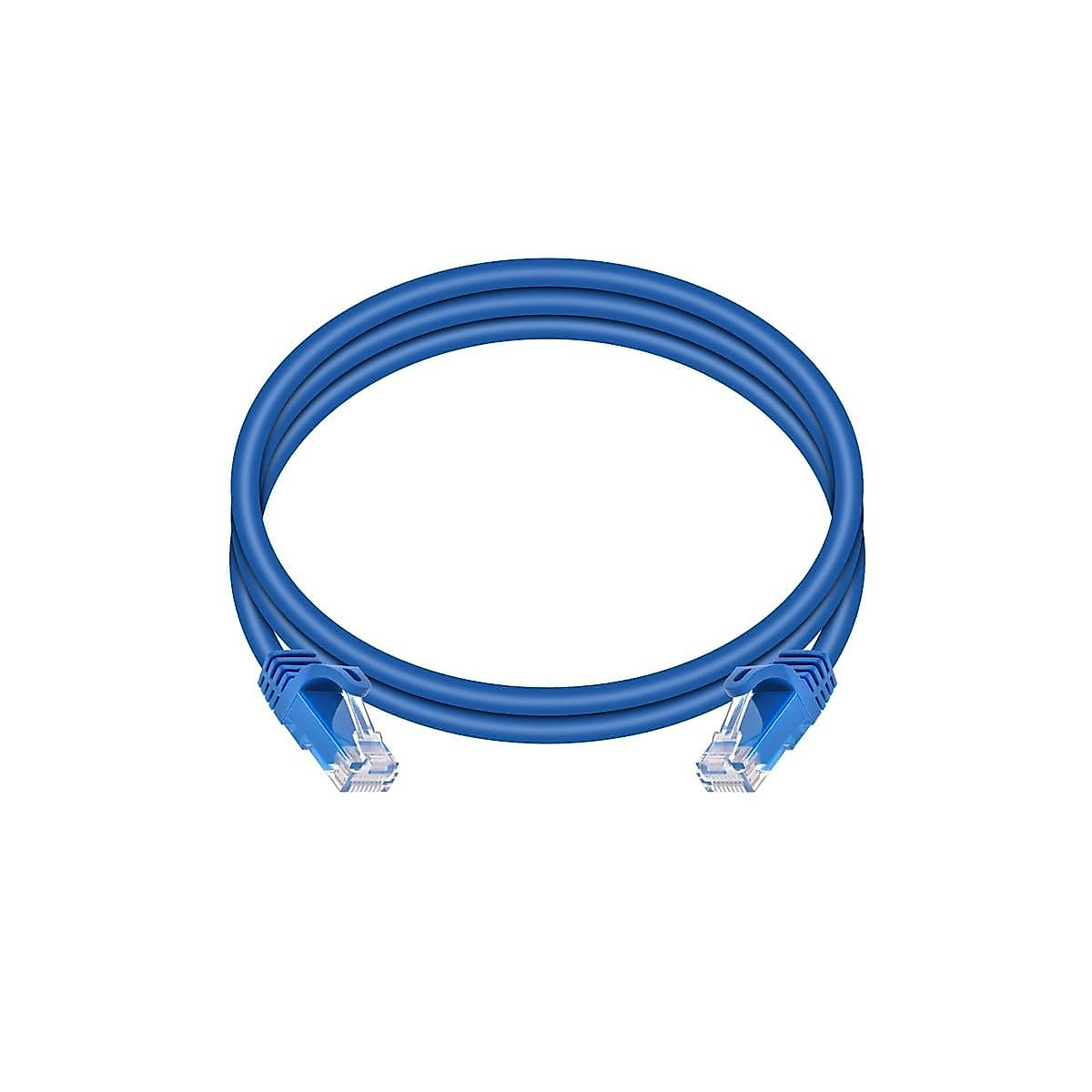 Monoprice Cat6 5ft Blue 12-Pk Patch Cable UTP 24AWG 550MHz Pure Bare Copper Snagless RJ45 Flexboot Series Ethernet Cable