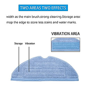 ilovelife 10 Pcs Mop Cloth Pads Replacement for Xiaomi Roborock S7 T7S T7 Plus Vacuum Cleaner Parts Replacement Microfiber Soft Pad, 10 Mop