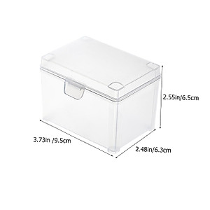 Operitacx 2pcs Cards Mini Boxes Tarot Card Case Small Storage Boxes for Organizing Card Holders Bead Container Card Cases Parts Storage Flash Card Photo Office Plastic