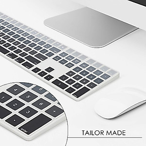 Allinside Ombre Gray Cover for Apple iMac Magic Wireless Keyboard with Numeric Keypad MQ052LL/A A1843 US Layout