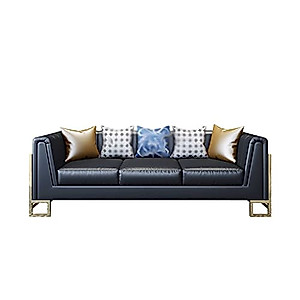 FZZDP Living Room Sofa 3 Seat Lounge Sofa Suitable for Home Or Office Leather Recliner Armchair Furniture