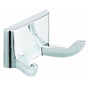Bradley 932-000000 Standard Chrome Plated Double Robe Hook, 2-1/8" Width x 1-5/8" Depth