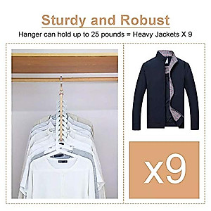 S-Lifeeling 5pcs Wardrobe Space Saver Magic Clothes Closet Storage Hanger Organizer Random Clour