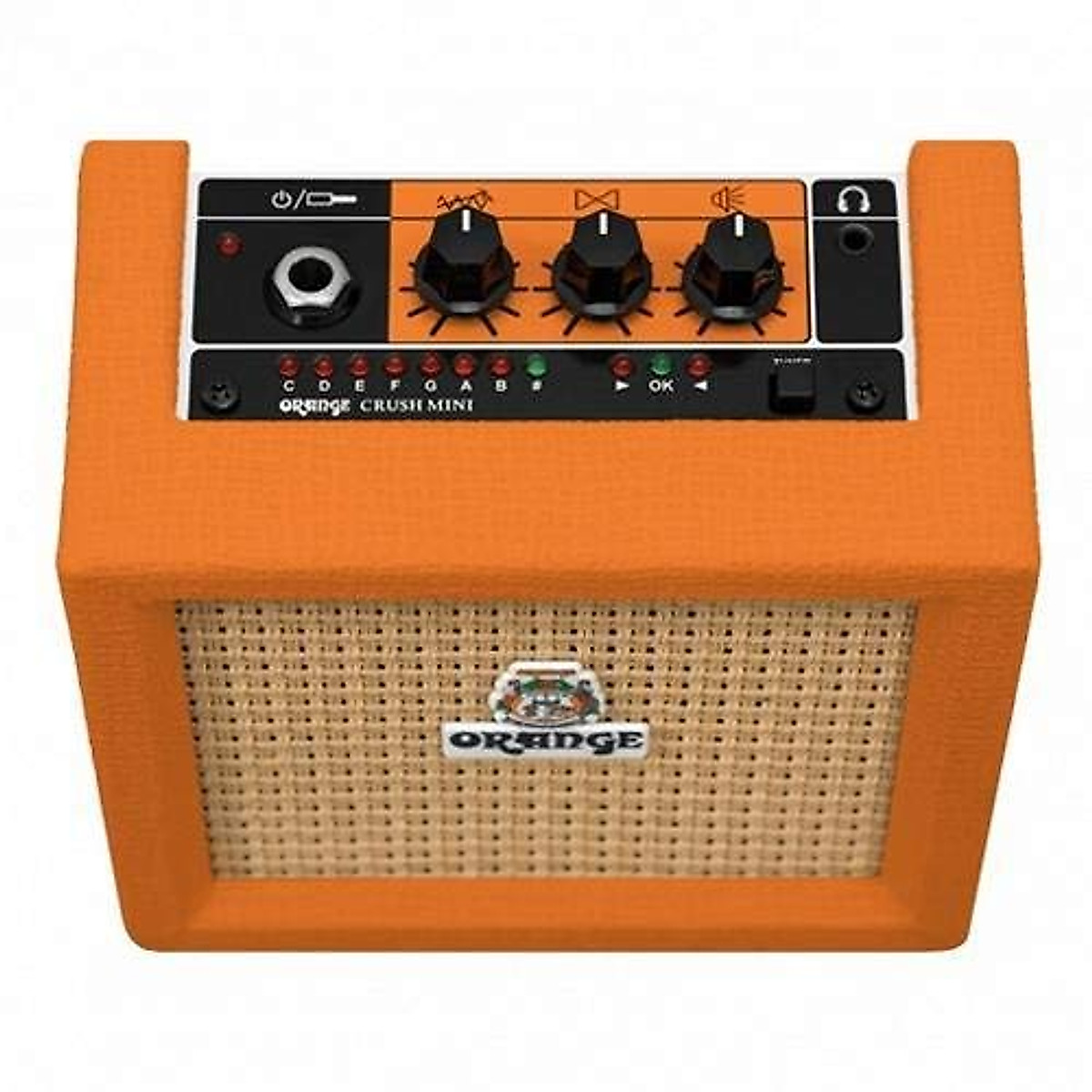 Orange Crush Amp Mini 3W Analogue Combo Battery Powered Amp Bundle with 2 Batteries & Liquid Audio Polishing Cloth - Electric Bass Guitar Amp, Portable Practice Amp, Mini Speaker Amplifier