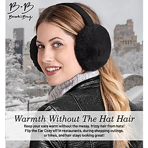 Brook + Bay Fleece Ear Muffs - Cozy & Foldable Earmuffs - Winter Ear Warmers for Women - Soft & Warm Ear Muffs for Women