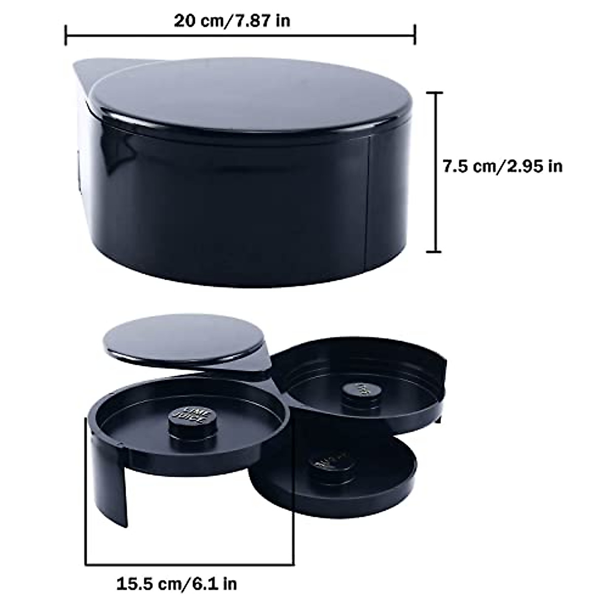 Xeternity-Made 2PCS Bartender Tool Cocktail Margarita Glass Rimmer 3 Tier Sugar Salt Rim Lime