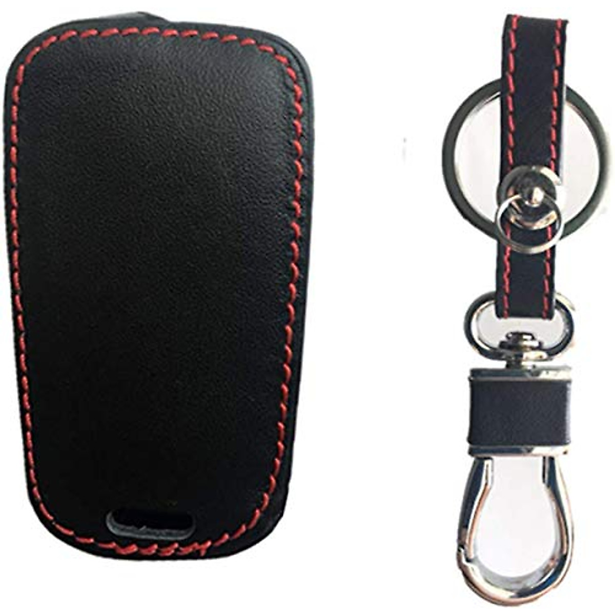 KAWIHEN Leather Key Fob Cover Fit for Compatible with Chevrolet Chevy Camaro Cruze Equinox Impala Malibu Sonic GMC Terrain OHT01060512 V2T01060512